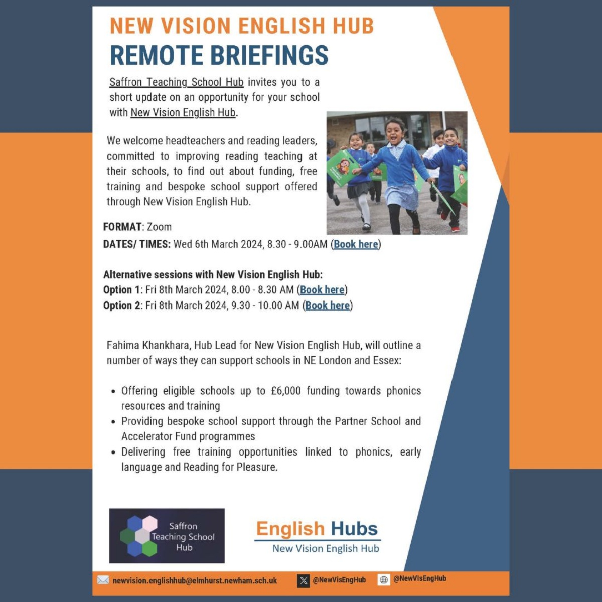 Saffron Teaching School Hub - New Vision English Hub briefings - March 2024